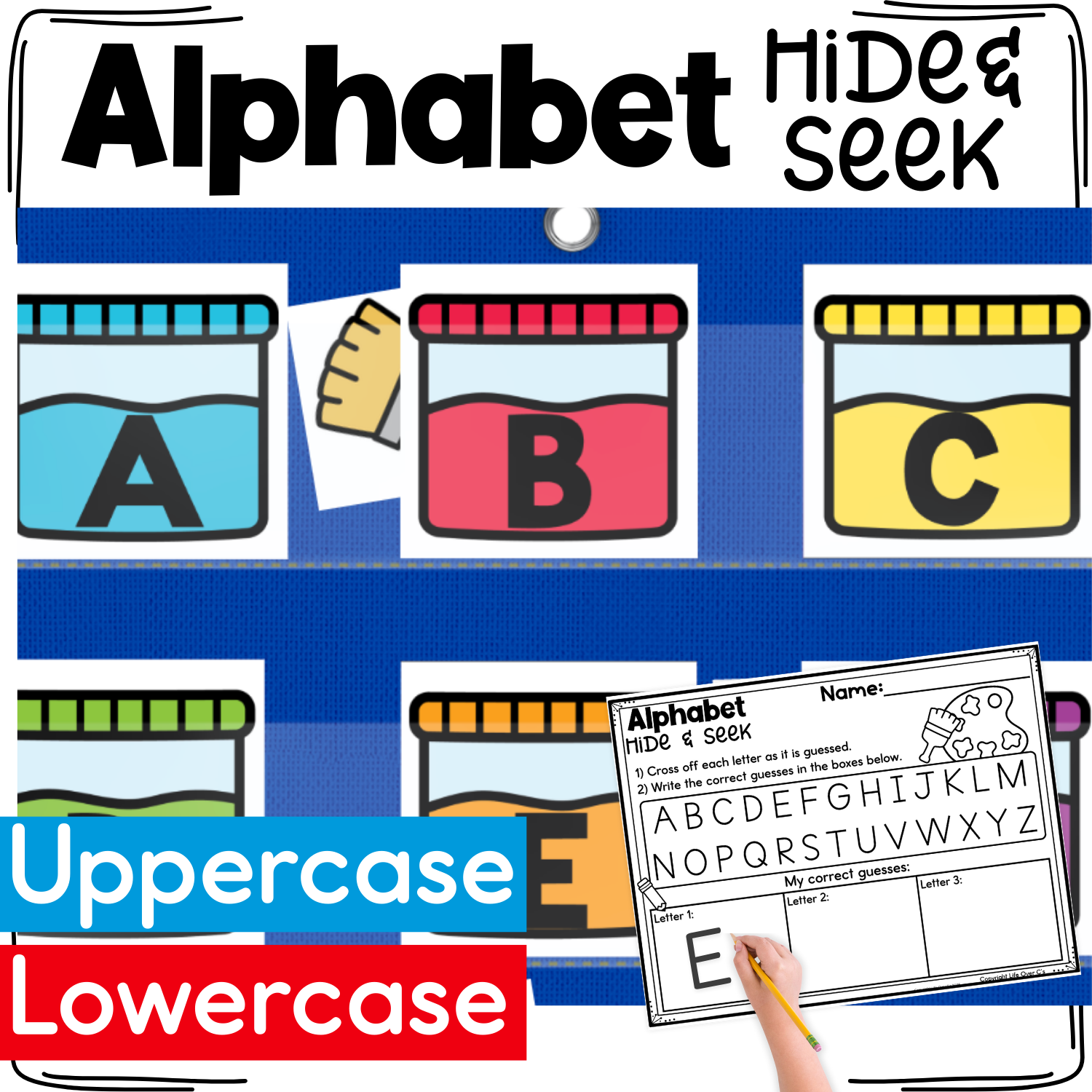 Alphabet Hide & Seek Pocket Chart Cards | Painting... – lifeovercs