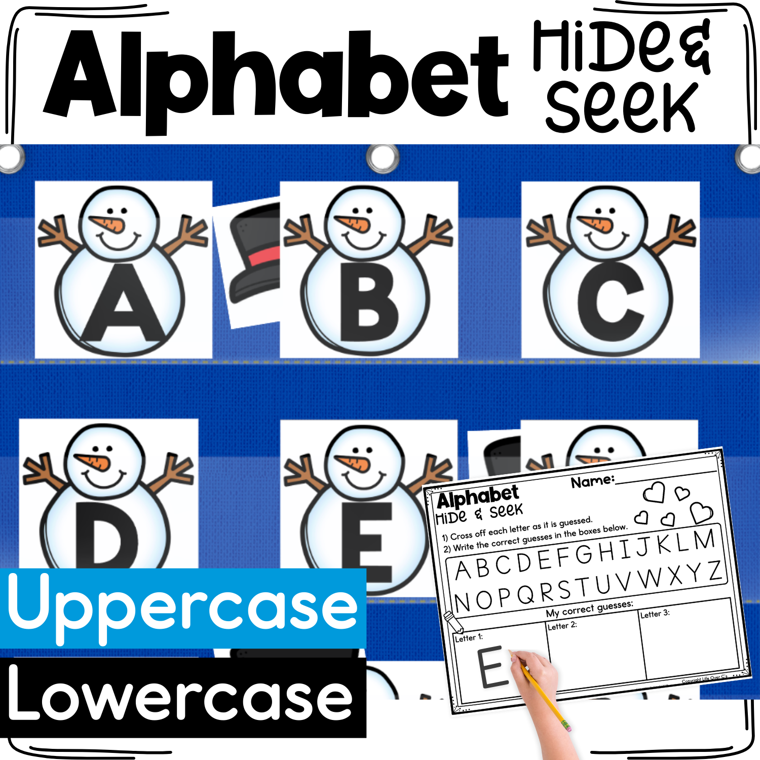 Alphabet Hide & Seek Pocket Chart Cards | Peanut... – lifeovercs