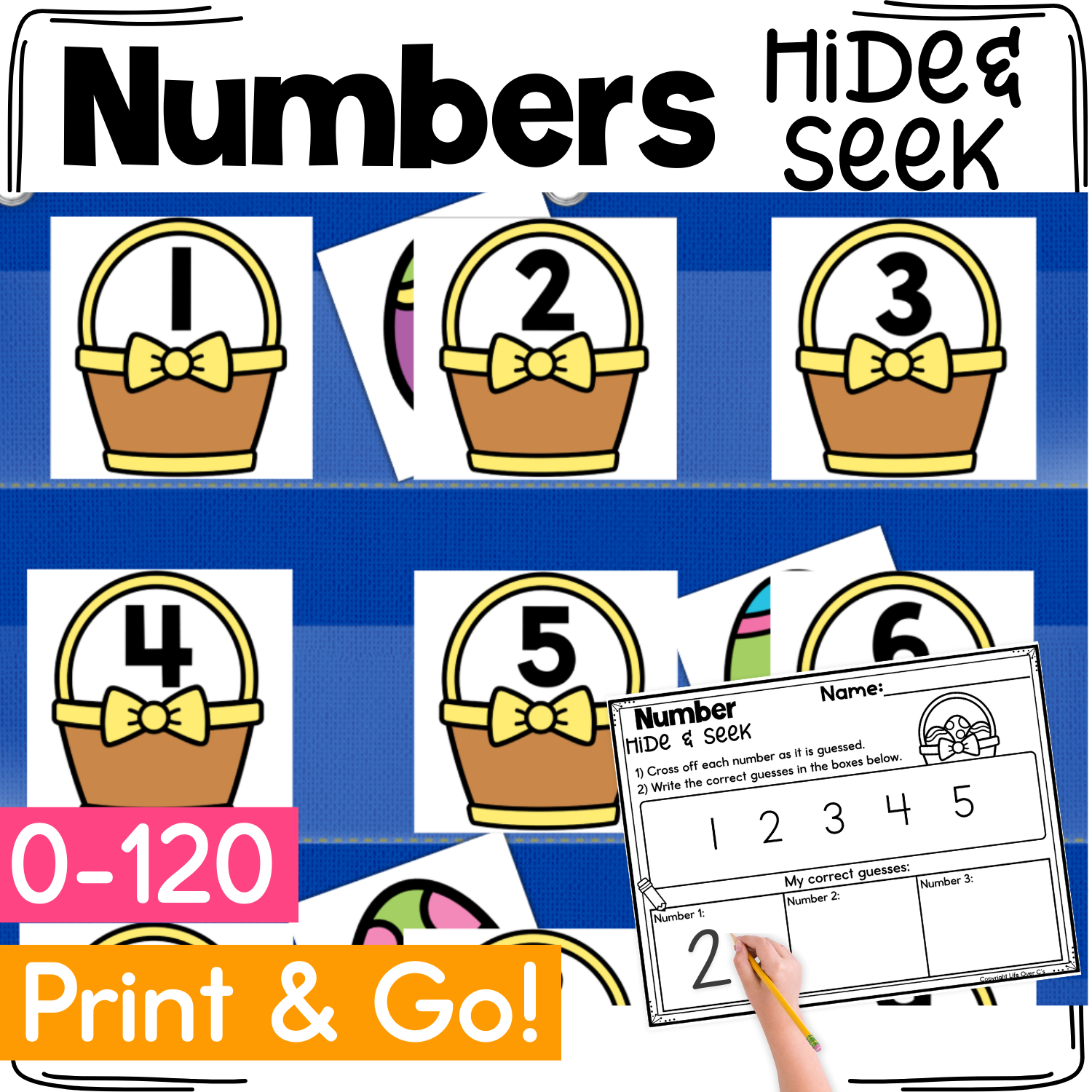 Numbers Pocket Chart Game | Counting 0-120 | Number Hide and Seek | Ea ...