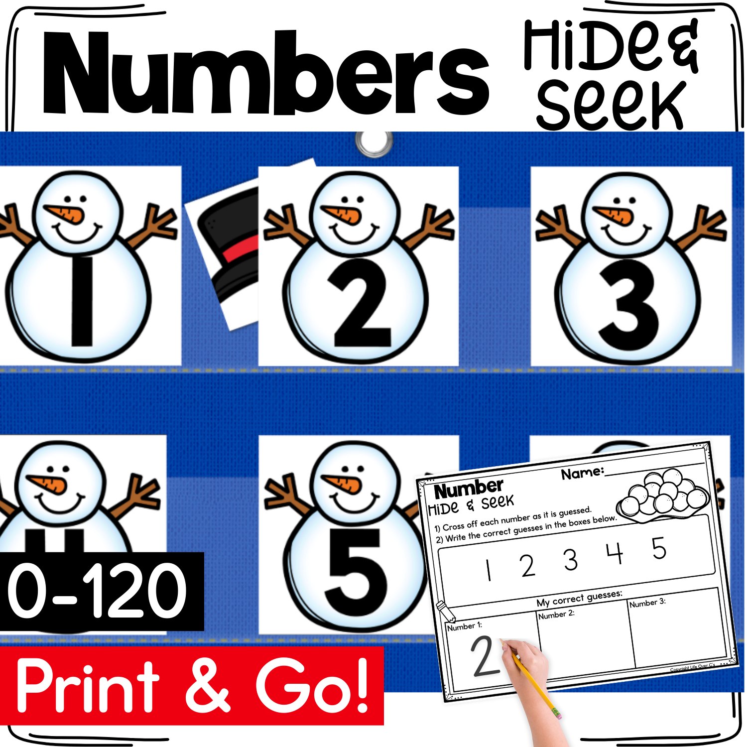 Numbers 0-120 Hide & Seek Pocket Chart Cards | Frog... – lifeovercs