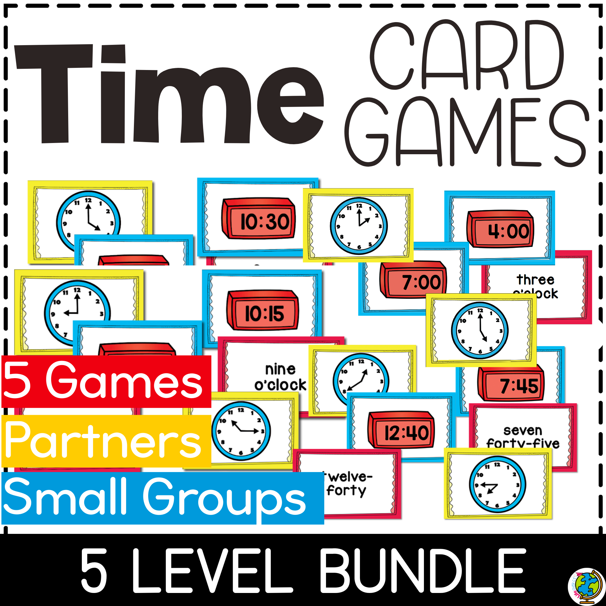 5 Time Card Games for Telling Time (Levels 1,2,3,4) – lifeovercs