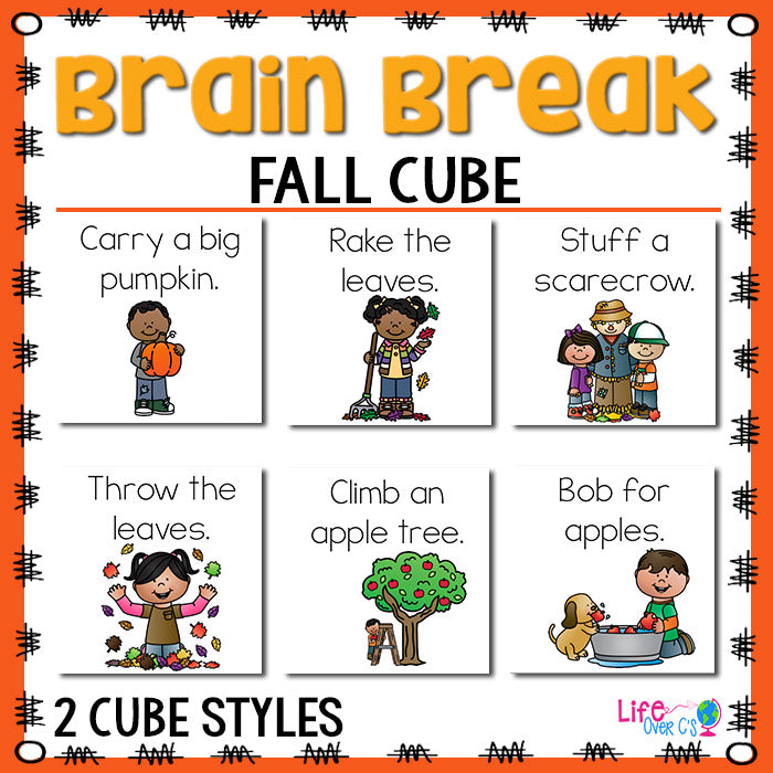 Brain Break Cube | Fall Theme | lifeovercs
