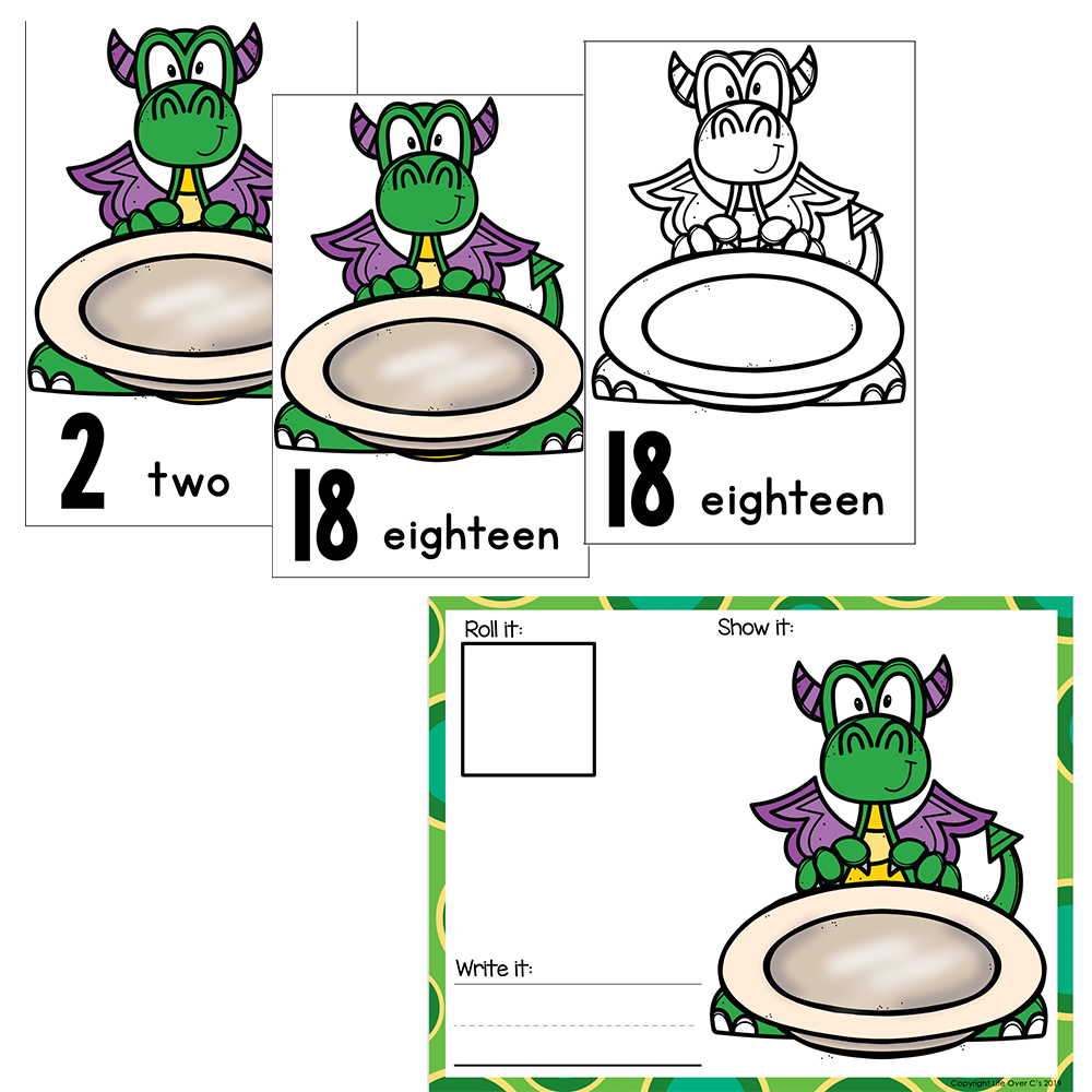 Numbers 1-20 Counting Activities| Dragons & Tacos | Mini Erasers ...