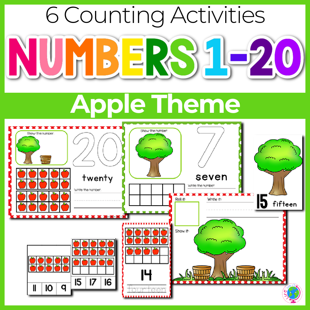 Apple Theme Numbers 1-20 Counting Activities |... | lifeovercs