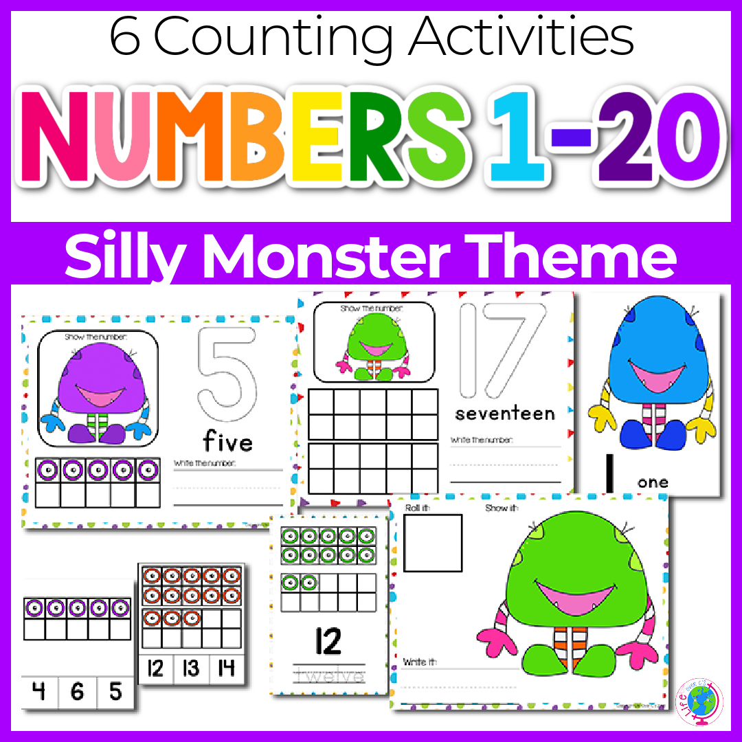 Silly Monster Numbers 1-20 Counting Activities |... | lifeovercs