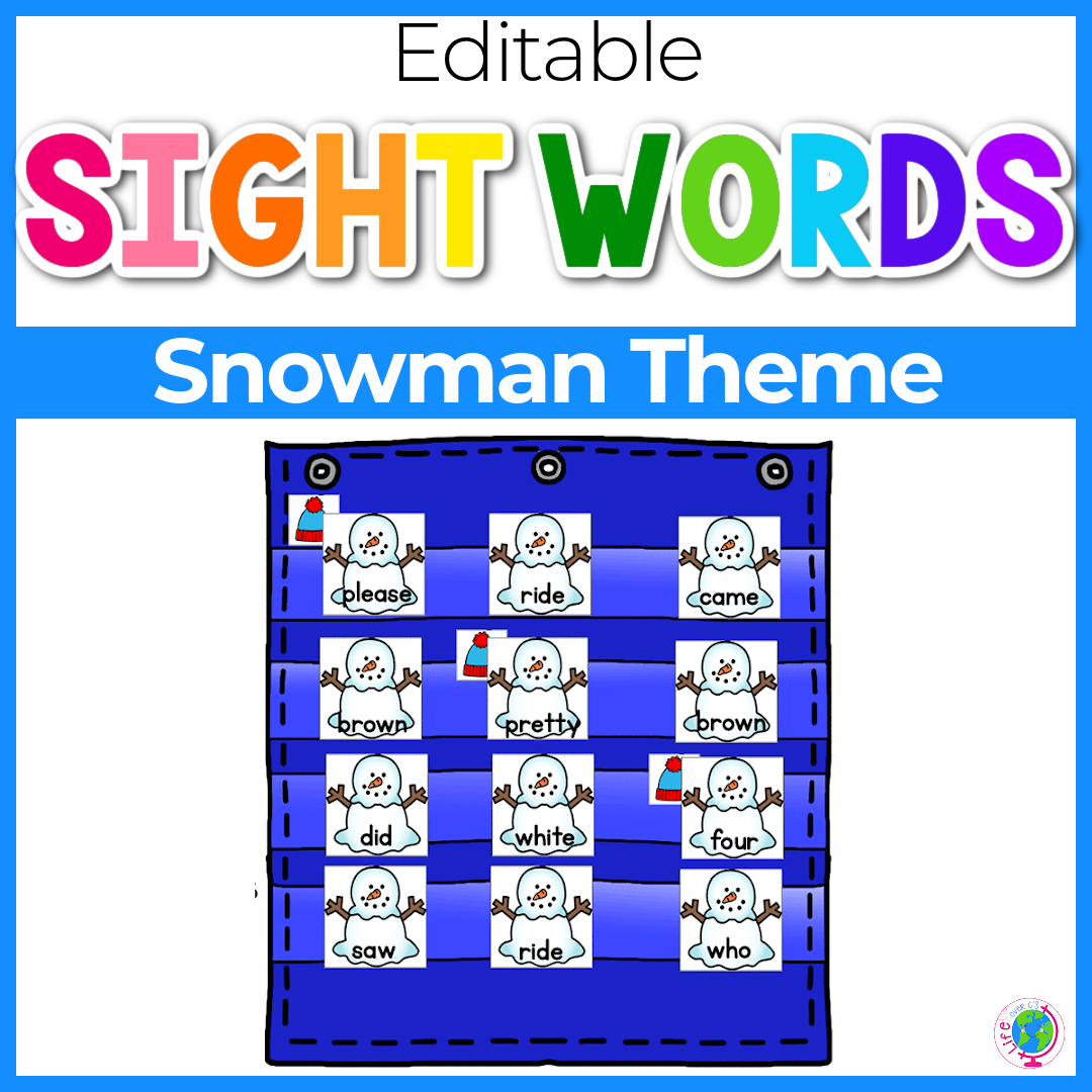 Sight Word Hide & Seek Pocket Chart Cards | Fish Theme | lifeovercs