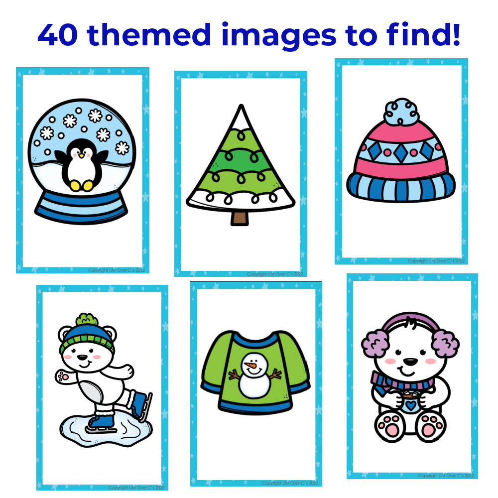 Winter Theme I Spy 'Flip' Board Game | lifeovercs