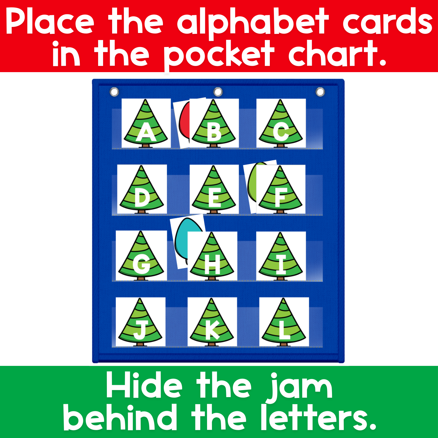 Alphabet Hide & Seek Pocket Chart Cards | Peanut... – lifeovercs