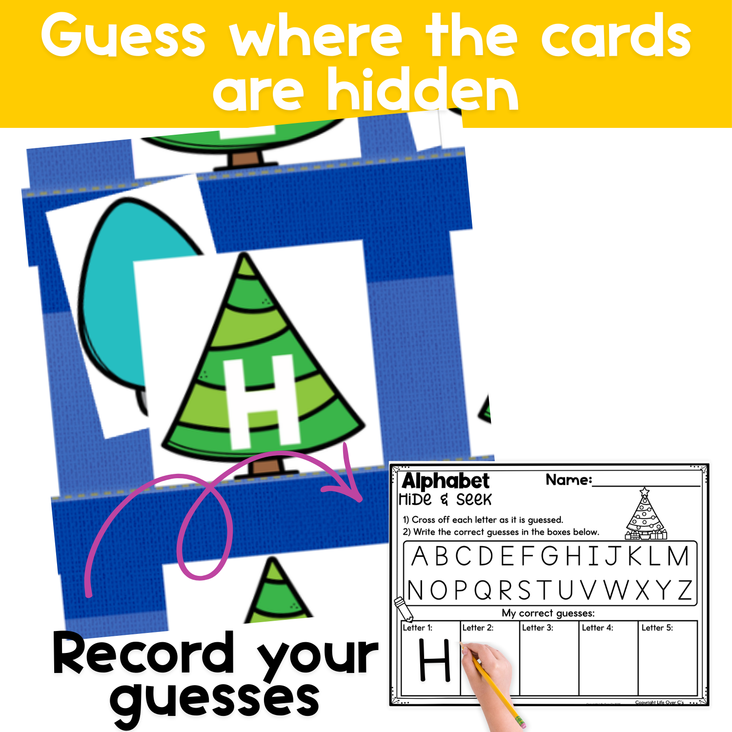 Alphabet Hide & Seek Pocket Chart Cards | Peanut... – lifeovercs