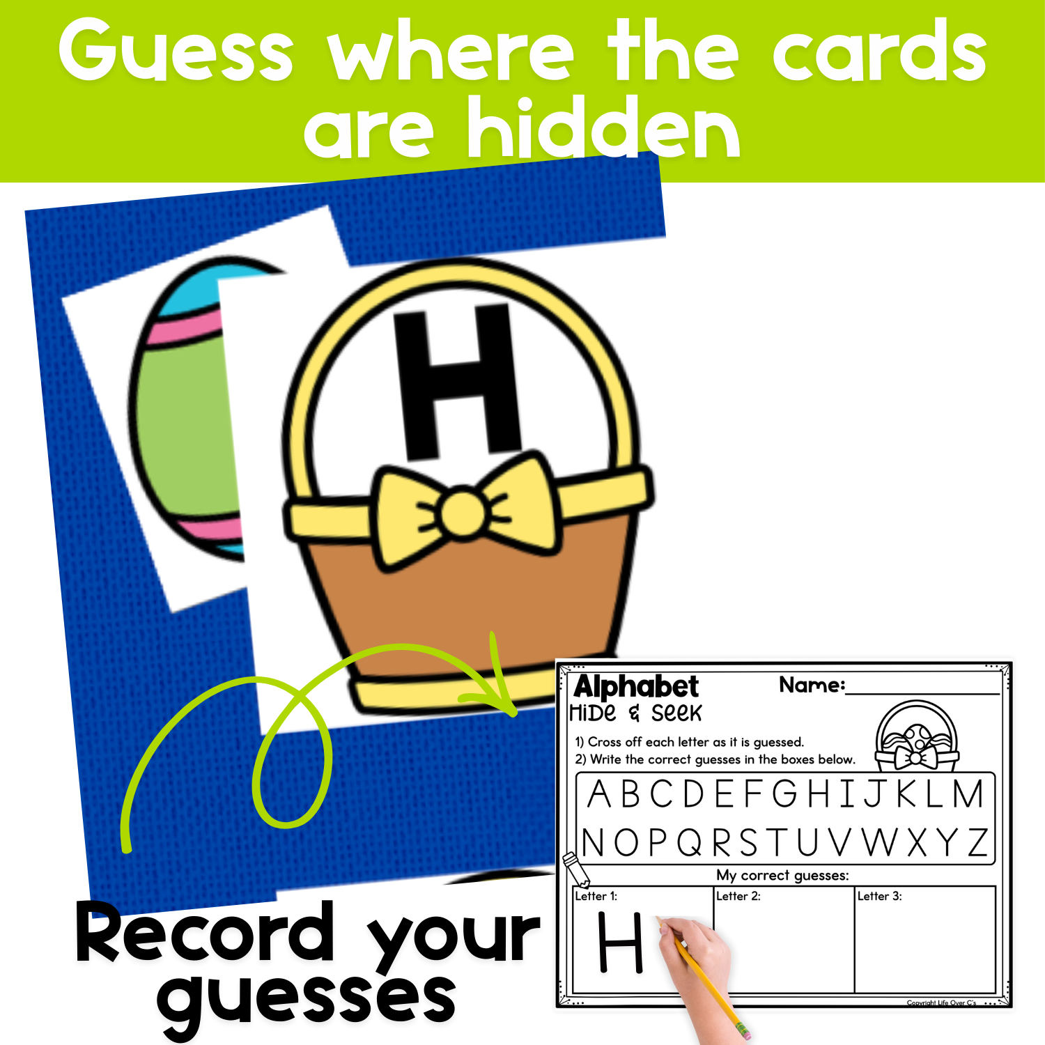 Alphabet Hide & Seek Pocket Chart Cards | Easter Theme – lifeovercs
