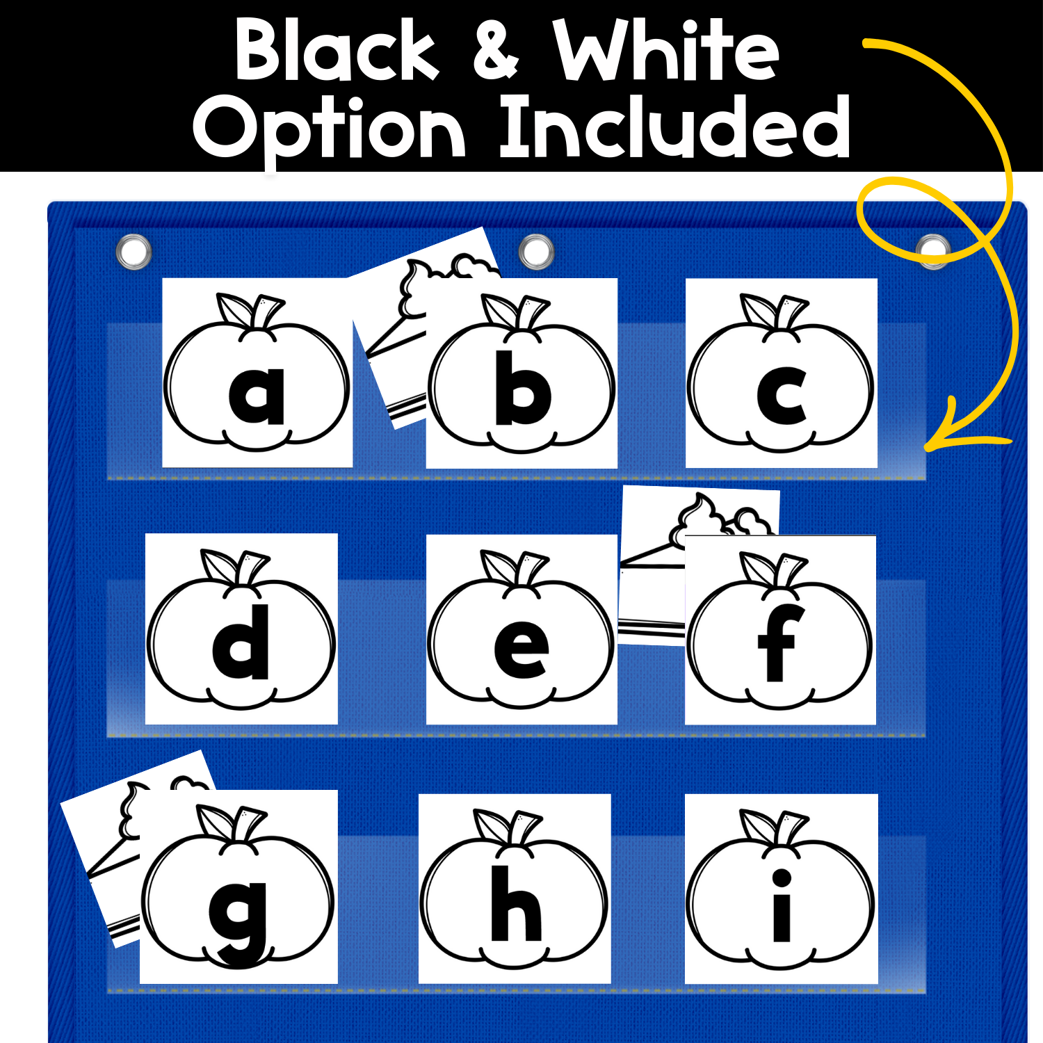 Alphabet Hide & Seek Pocket Chart Game | Fall Pumpkin | Letter Recogni ...