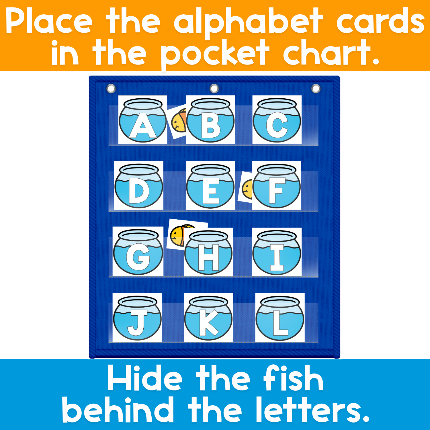 Alphabet Hide & Seek Pocket Chart Cards | Fish &... – lifeovercs