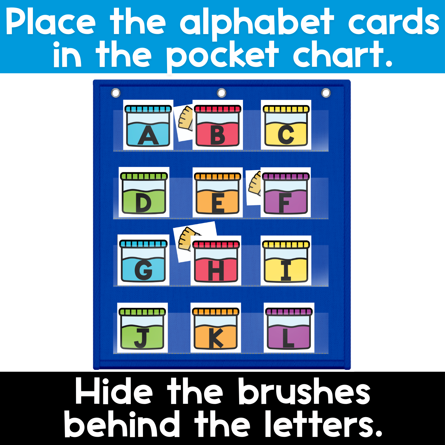 Alphabet Hide & Seek Pocket Chart Cards | Painting... – lifeovercs