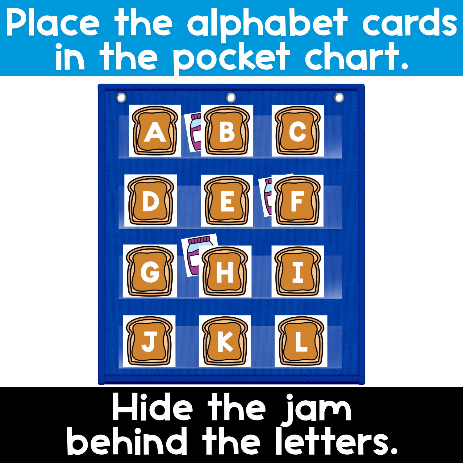 Alphabet Hide & Seek Pocket Chart Cards | Peanut... – lifeovercs