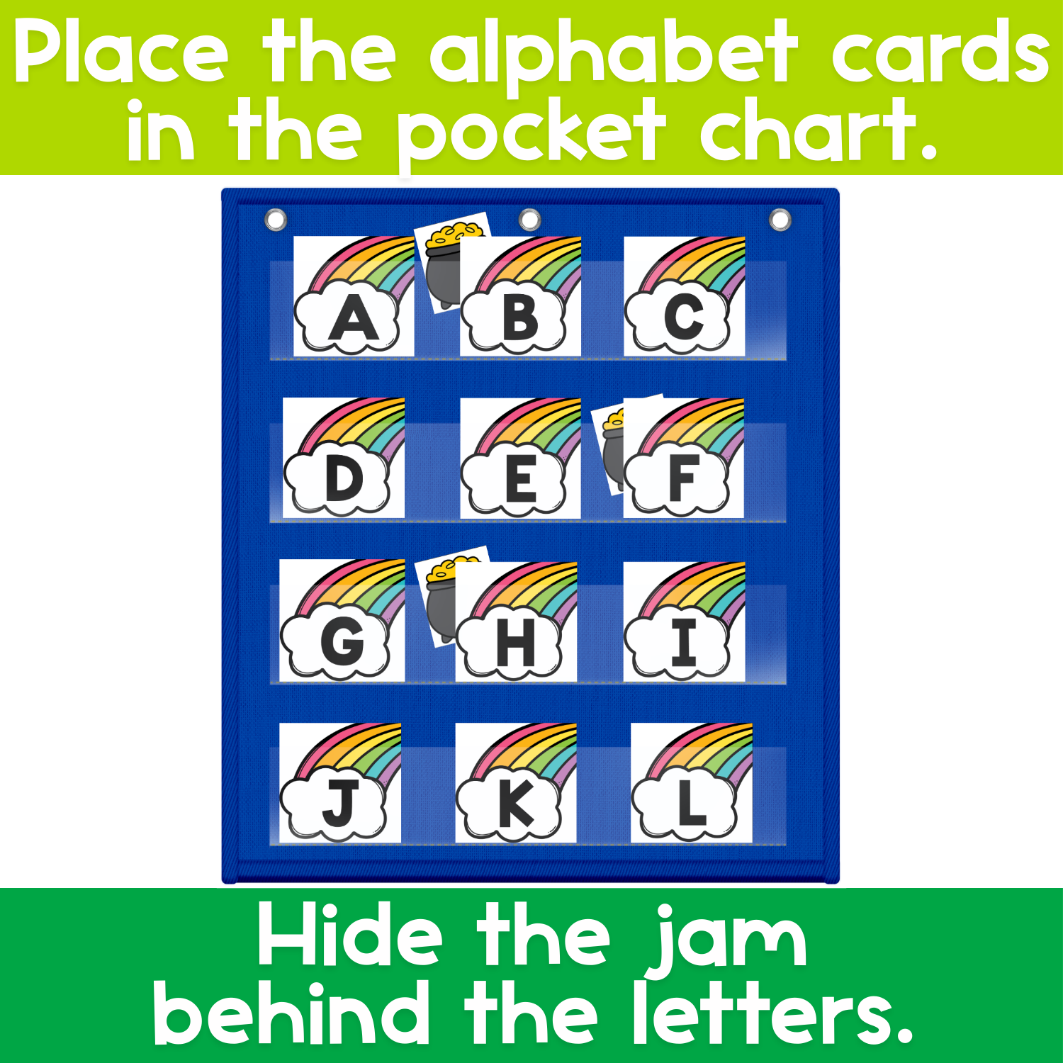 Alphabet Hide & Seek Pocket Chart Cards | Rainbow – lifeovercs
