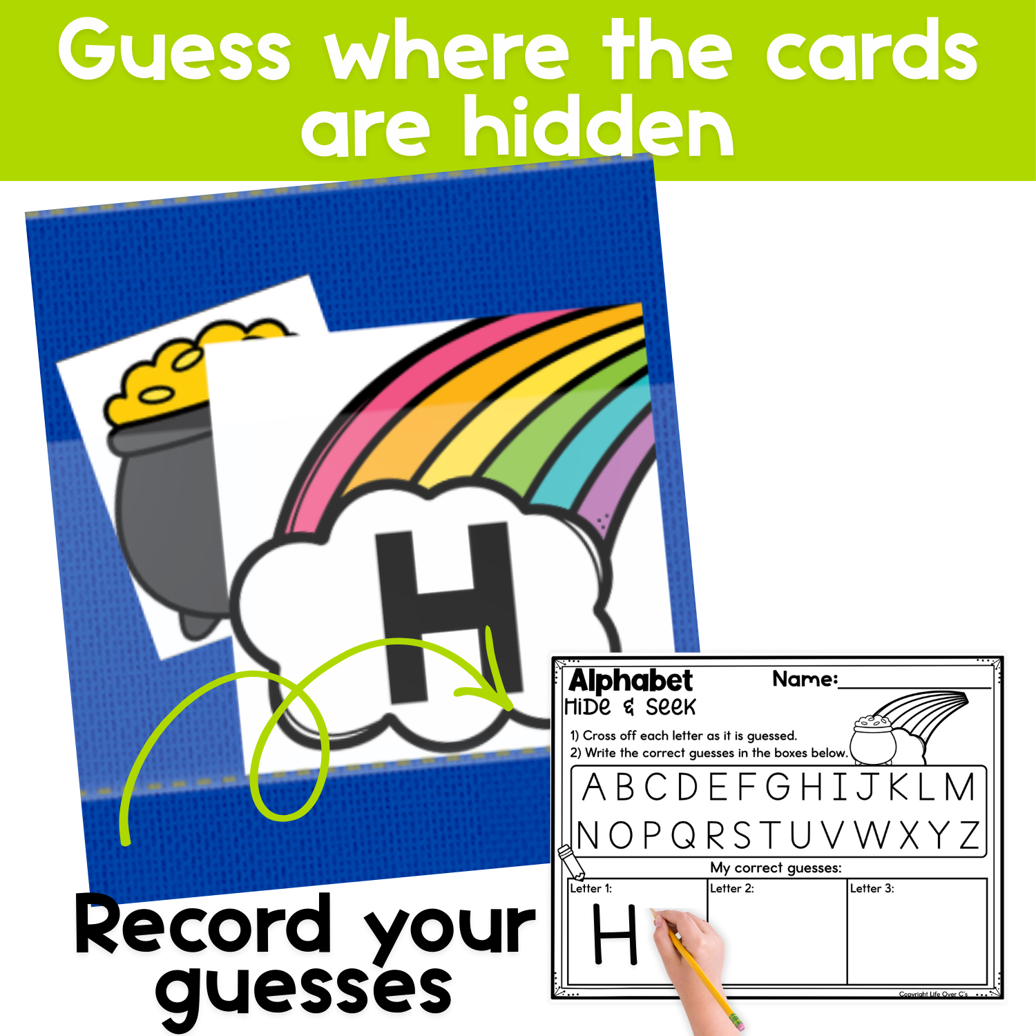 Alphabet Hide & Seek Pocket Chart Cards | Rainbow – lifeovercs
