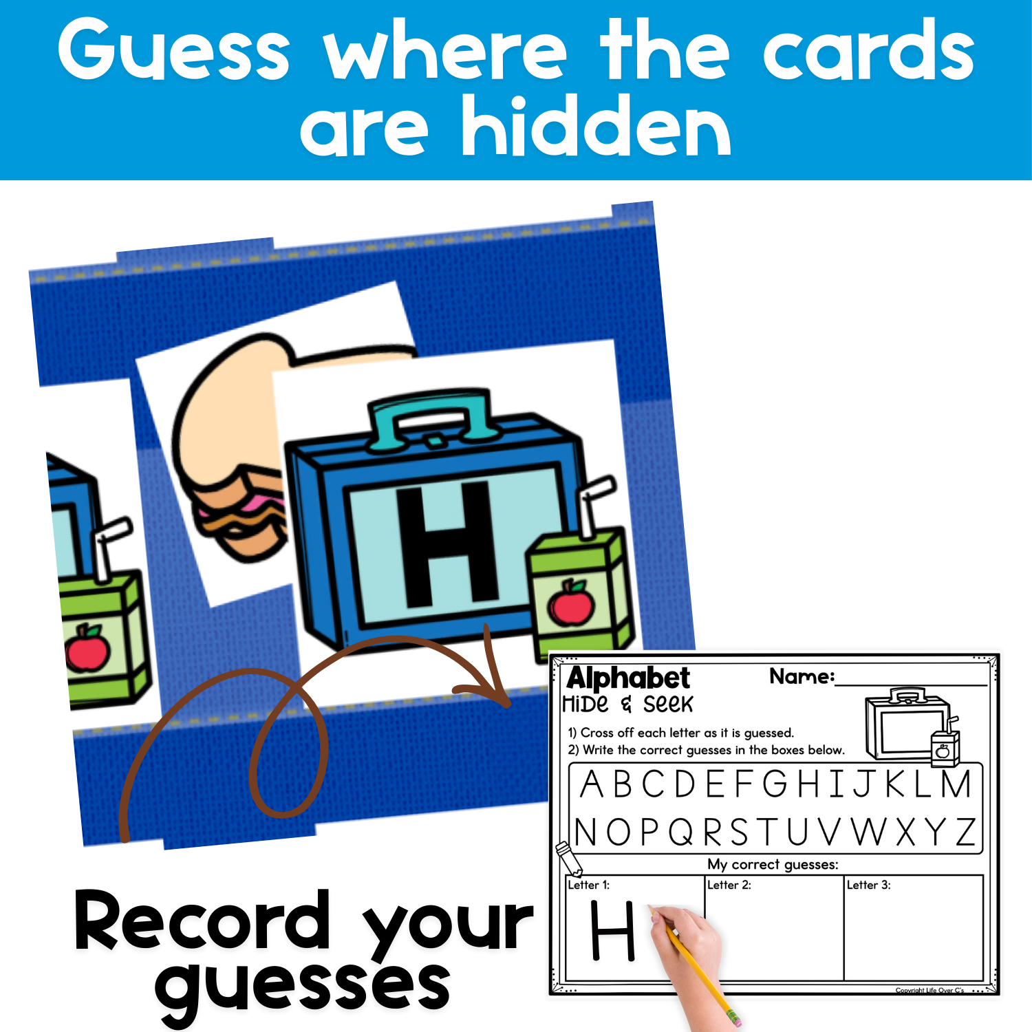 Alphabet Hide & Seek Pocket Chart Game | School Lunch Theme | Letter R ...