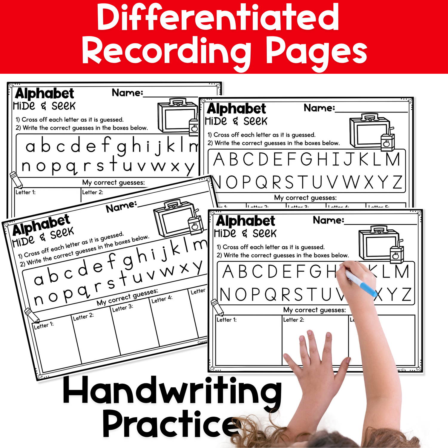Alphabet Hide & Seek Pocket Chart Game | School Lunch Theme | Letter R ...