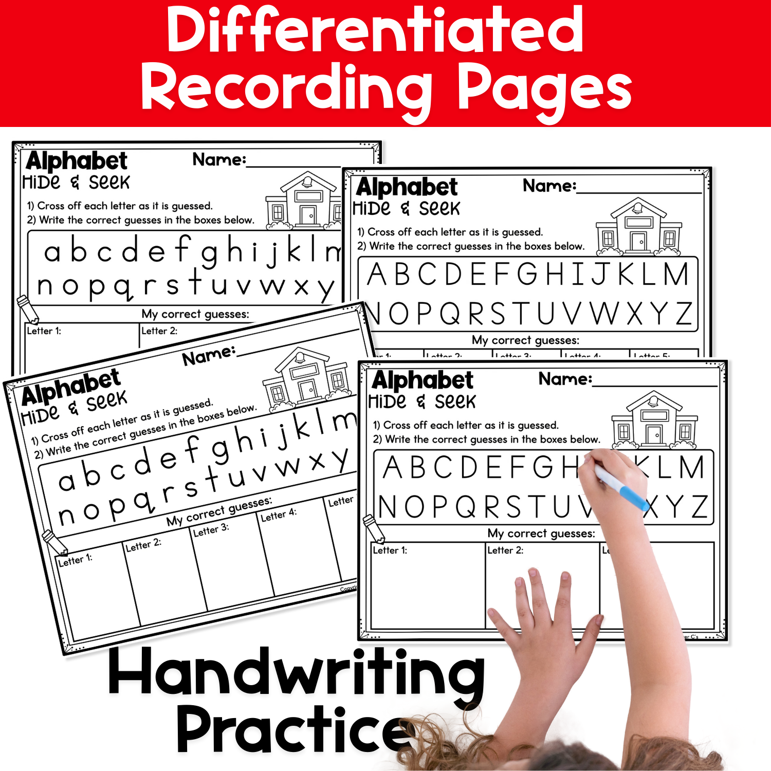 Alphabet Hide & Seek Pocket Chart Game | School Theme | Letter Recogni ...