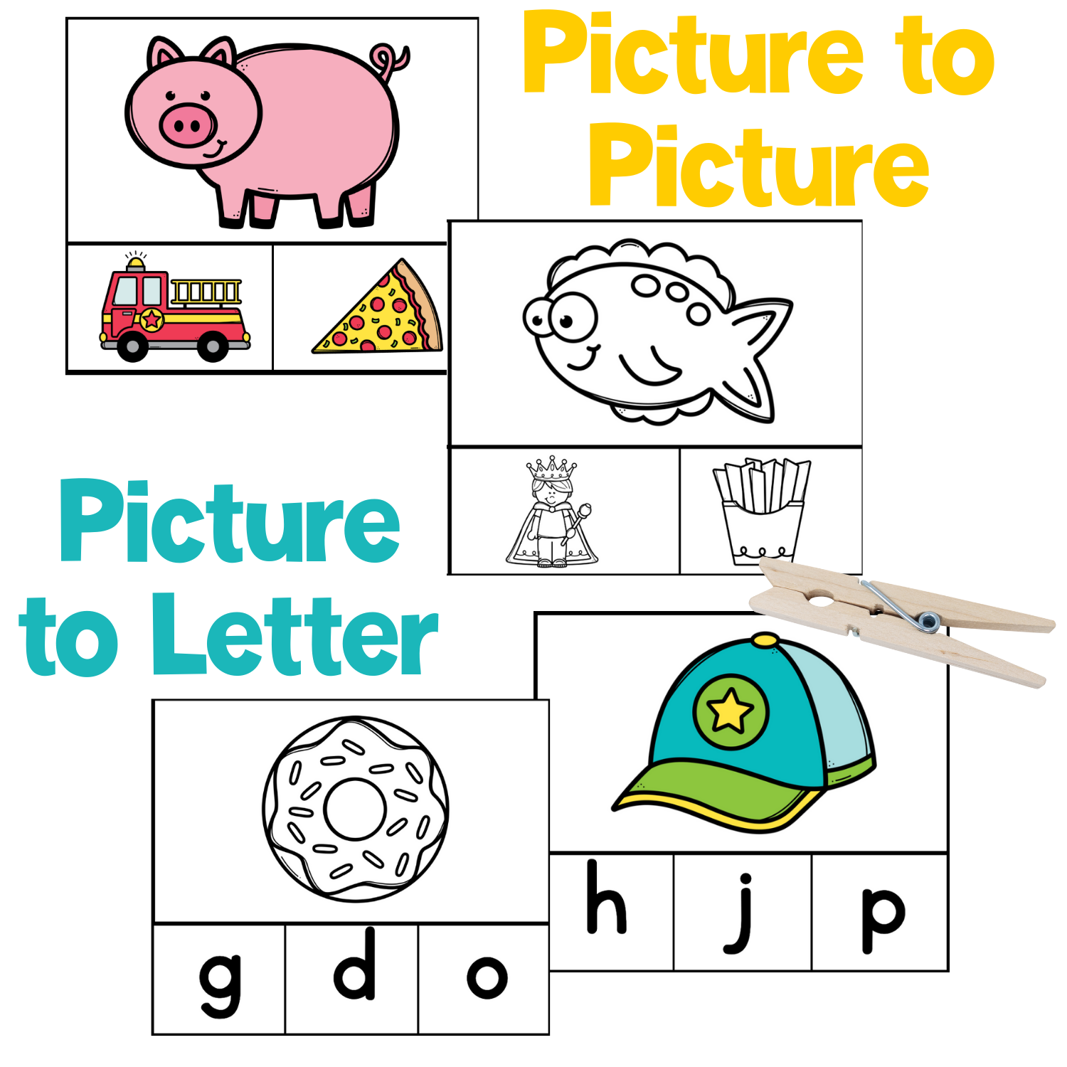 Beginning Sounds Picture Clip Cards | Beginning Sounds Activity ...