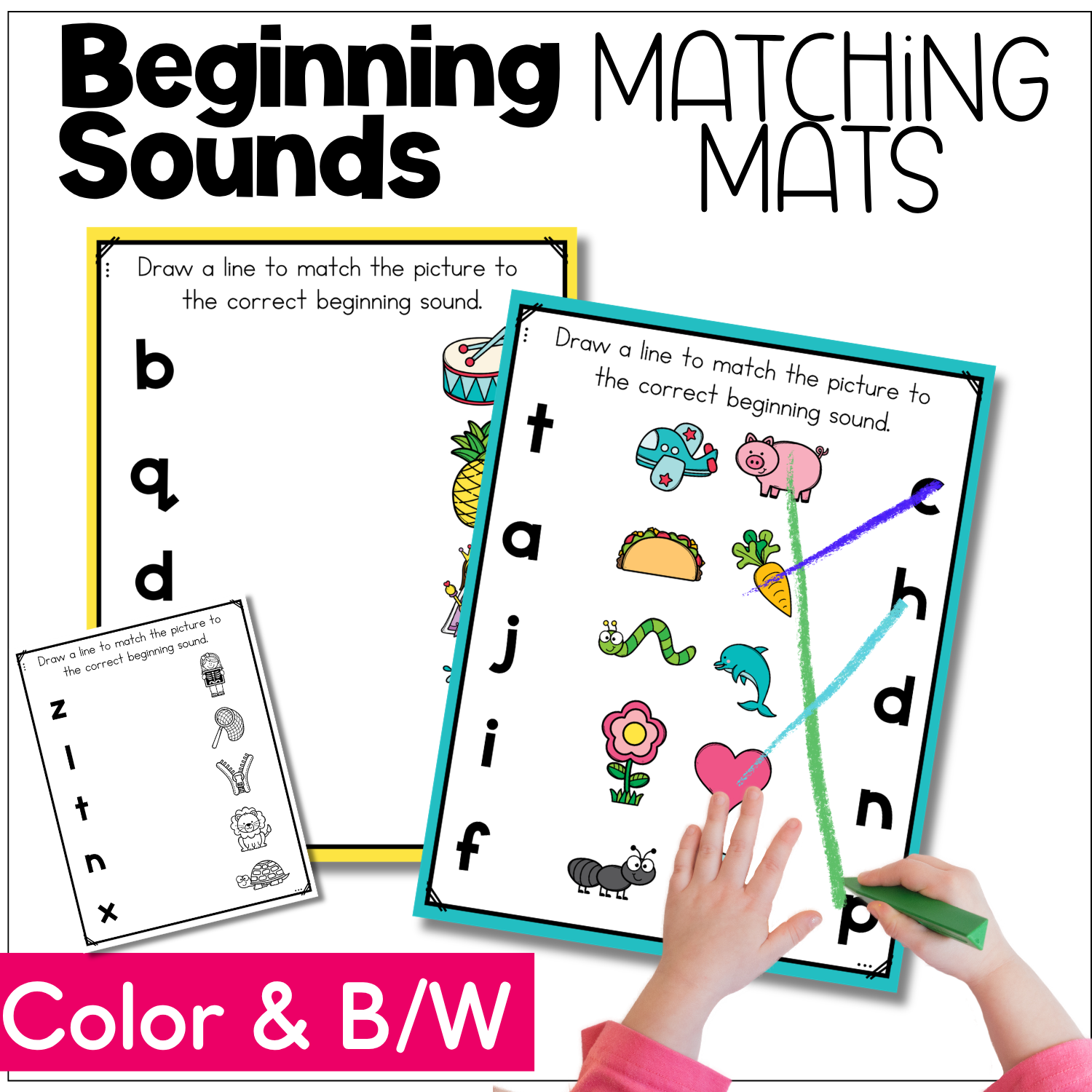 Beginning Sound Play Dough Mats | Letter Formation | Initial Sounds ...