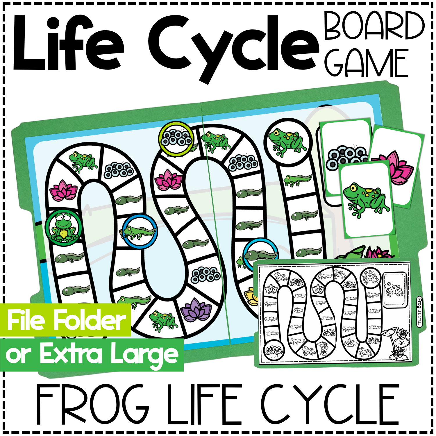 Frog Life Cycle Board Game | Life Cycle of a Frog Science Game | Vocab ...