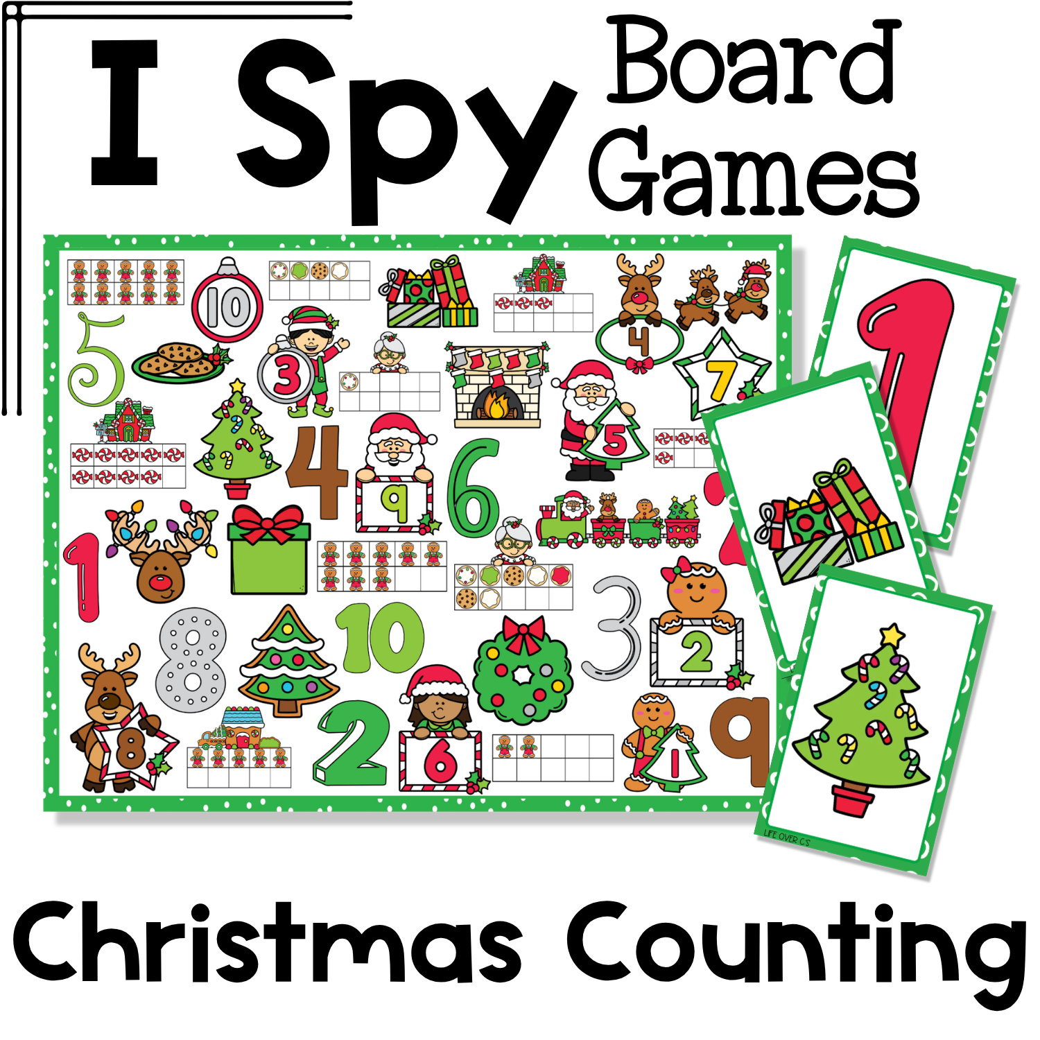 I Spy Board Game Christmas Counting | Numbers 1–10 | Number Recognitio ...