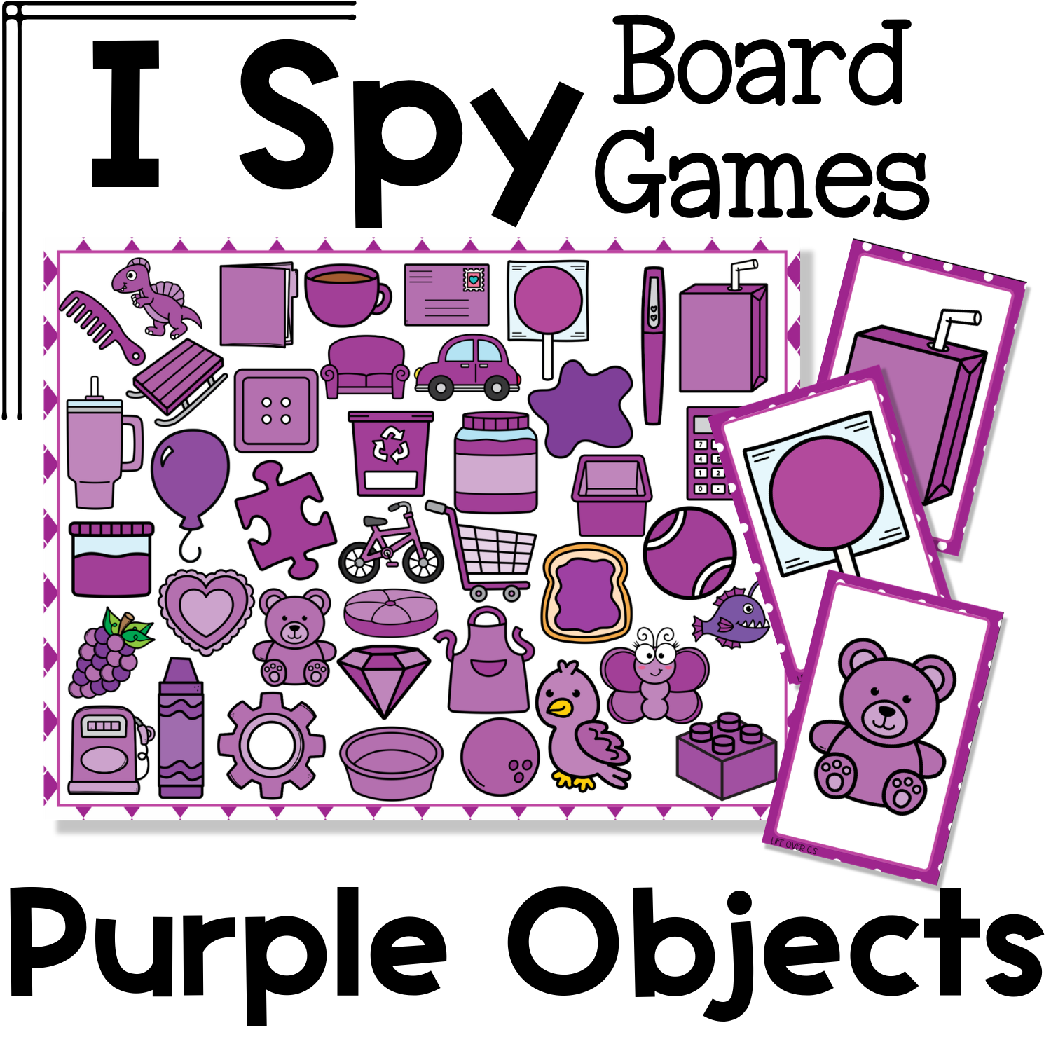 I Spy Board Game Blue Objects | Color of the Week | Sensory – lifeovercs