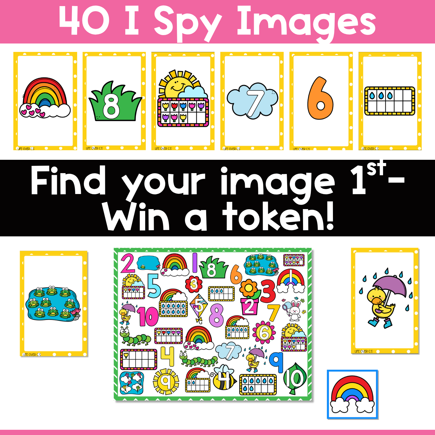 I Spy Board Game Spring Counting | Numbers 1–10 | Number Recognition ...