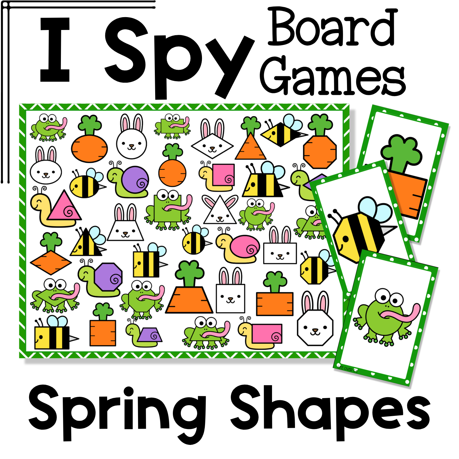 I Spy Board Game Spring Shapes | 2D Shapes | Shape Recognition | I Spy ...
