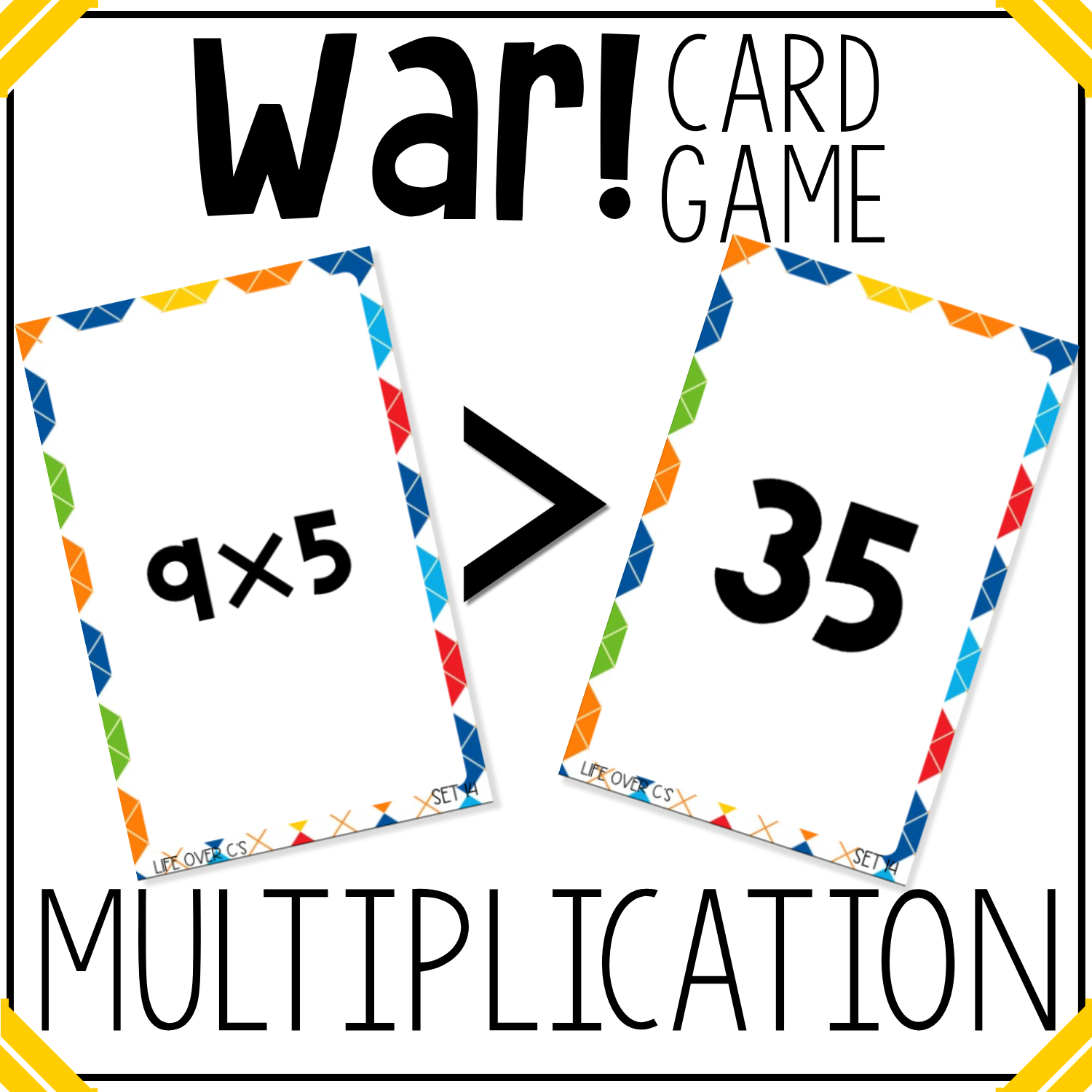 Alphabetical Order "War" Card Game Center – lifeovercs