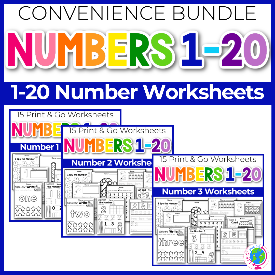 Number Worksheets Convenience Bundle – lifeovercs