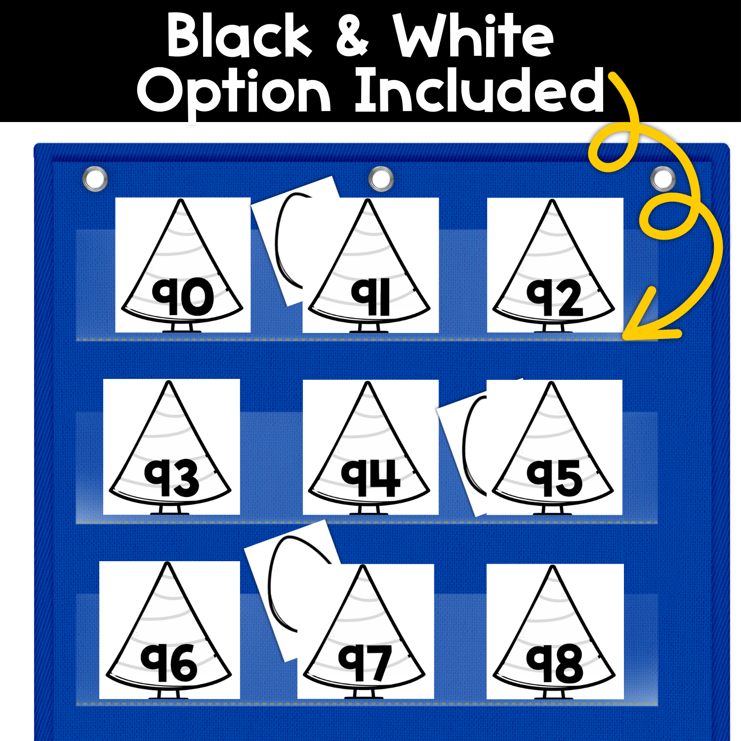 Numbers 0-120 Hide & Seek Pocket Chart Cards | Christmas Theme – lifeovercs