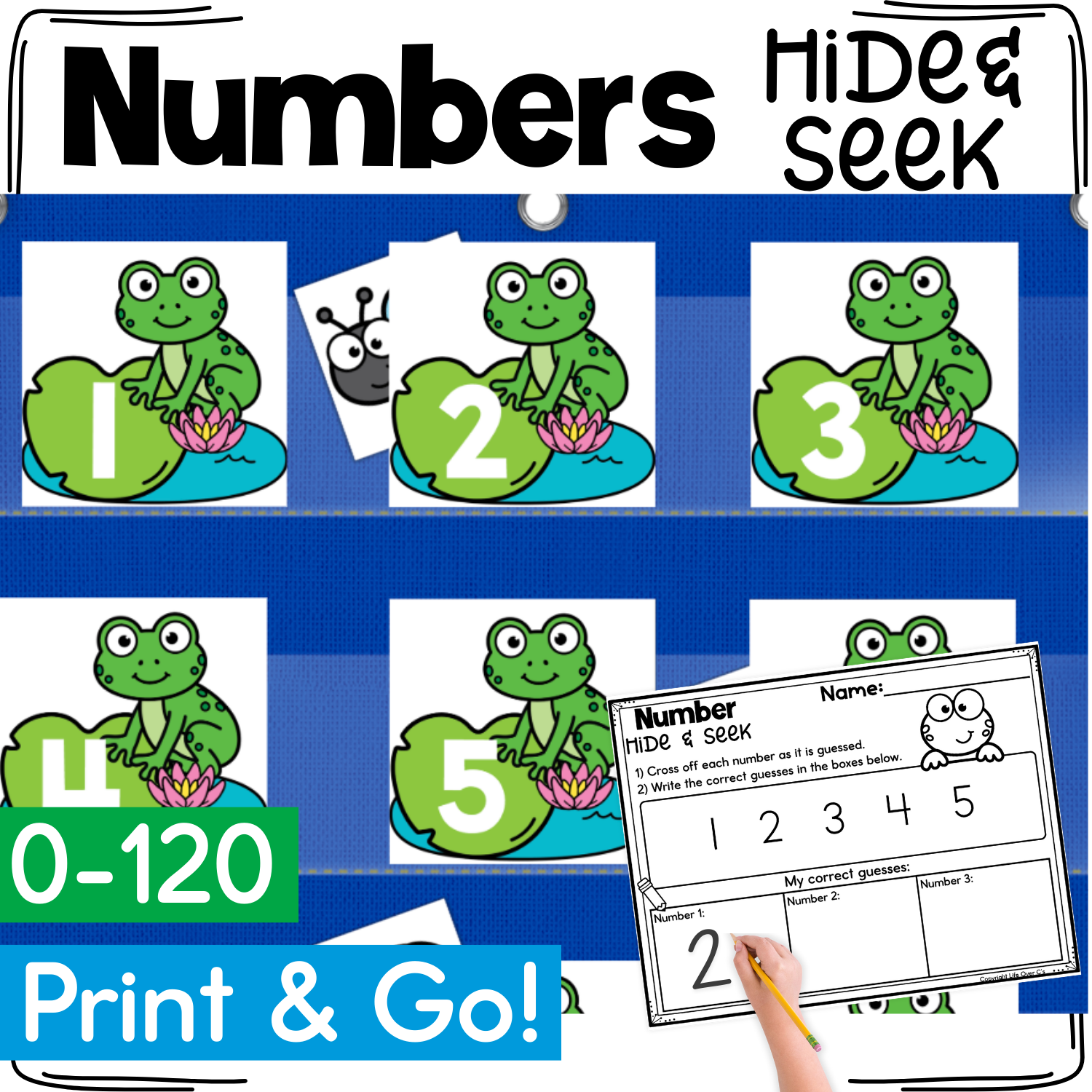Numbers 0-120 Hide & Seek Pocket Chart Cards | Frog... – lifeovercs