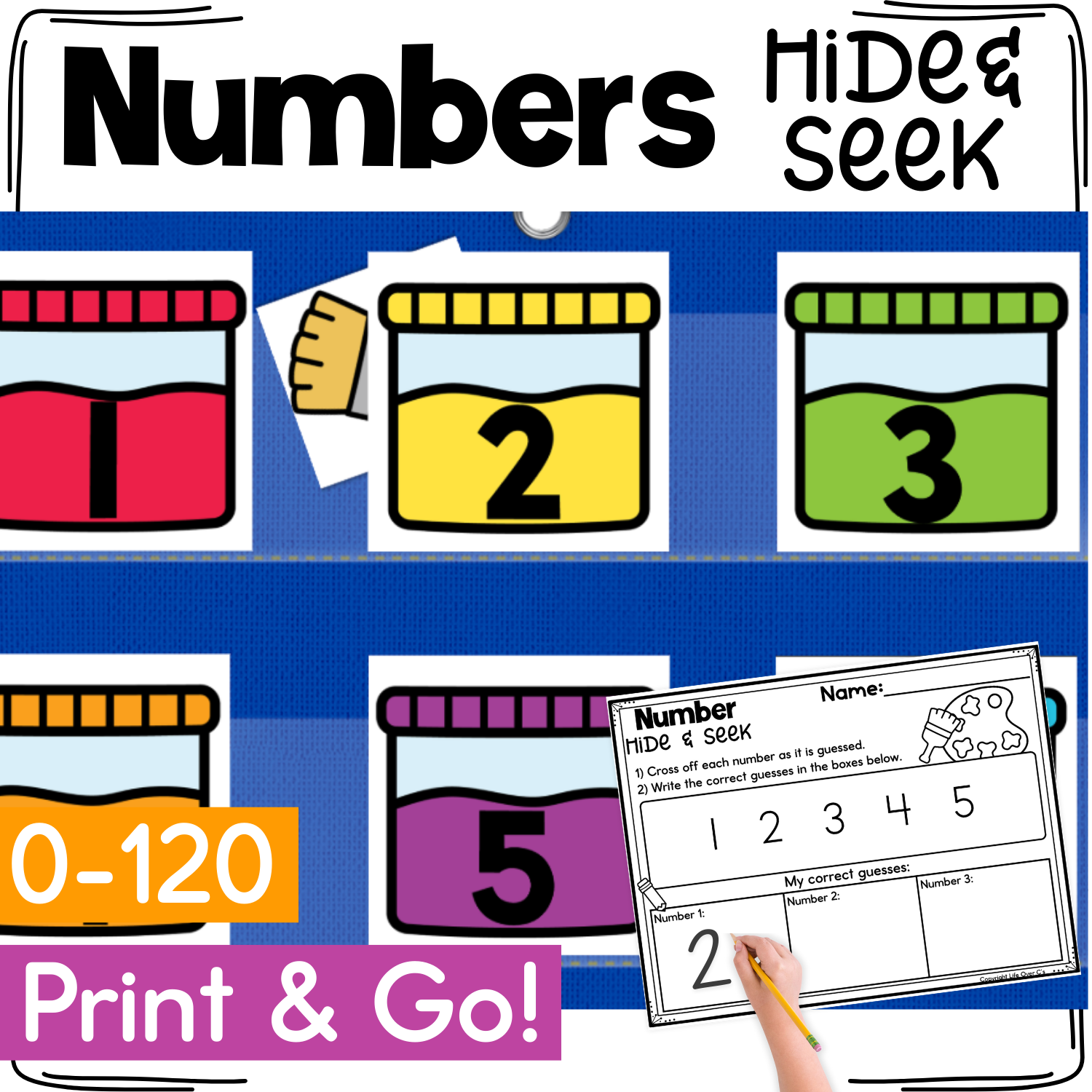 Numbers 0-120 Hide & Seek Pocket Chart Cards |... – lifeovercs