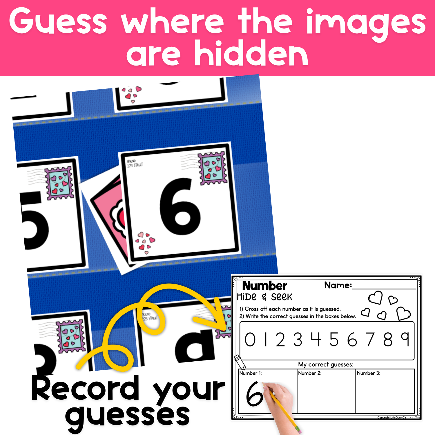 Numbers 0-120 Hide & Seek Pocket Chart Cards | Valentine – lifeovercs