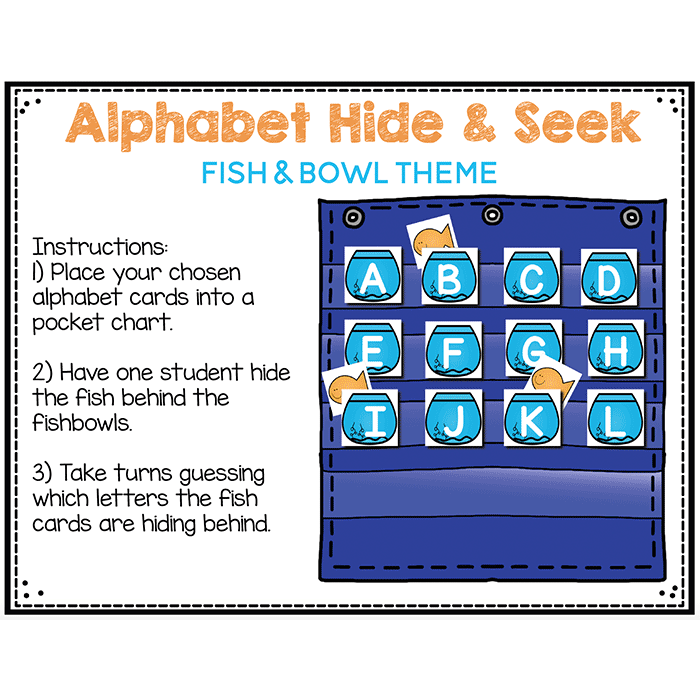 Alphabet Hide & Seek Pocket Chart Cards | ENDLESS... | lifeovercs