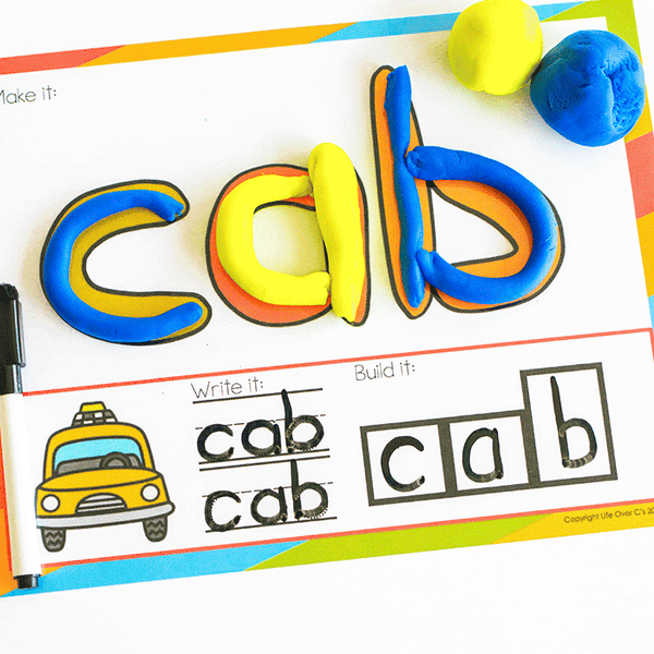 CVC Word Mats: Play Dough | lifeovercs