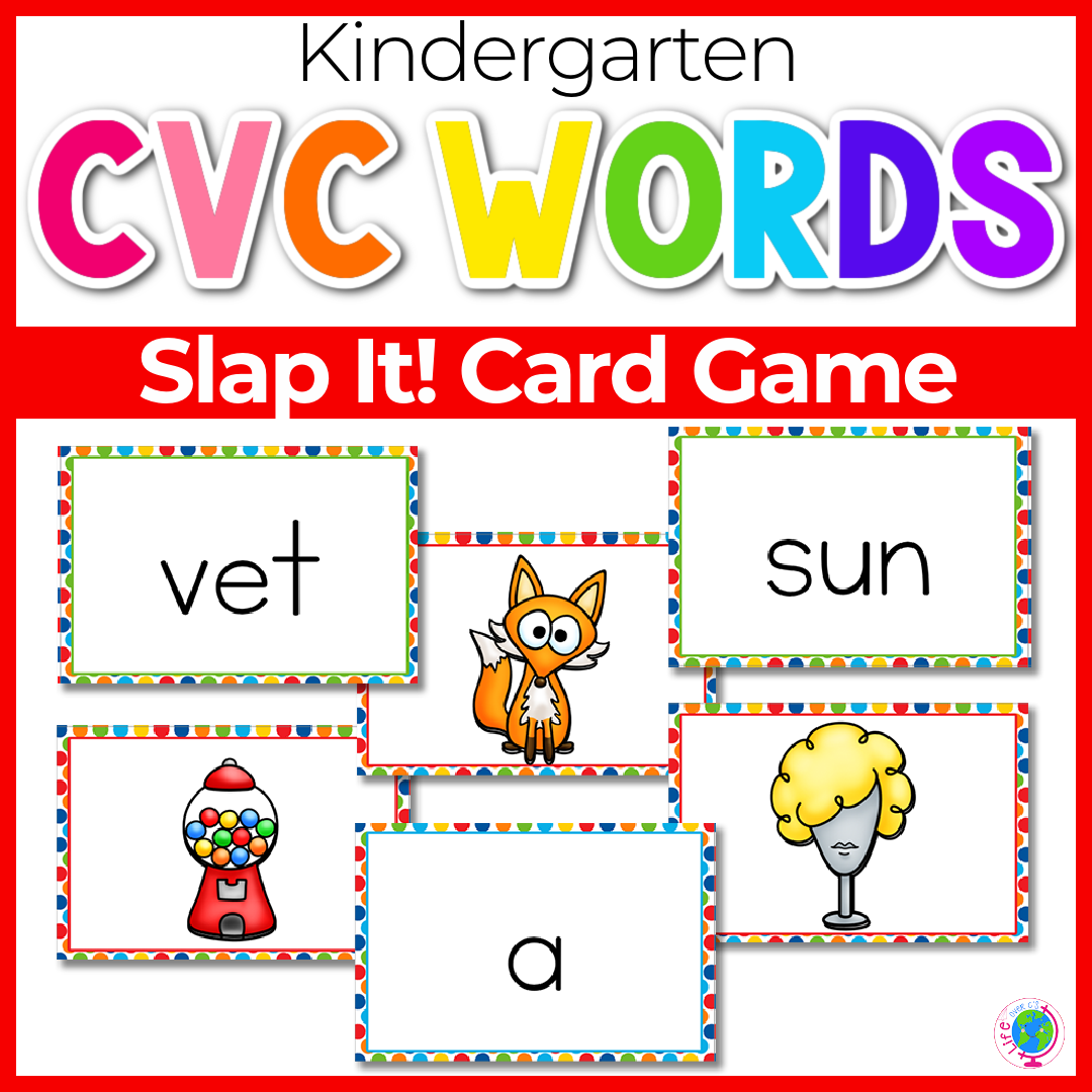 Short Vowel Card Game | CVC Words | Literacy Centers | lifeovercs