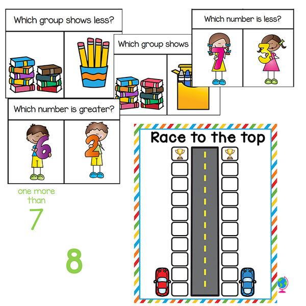 Comparing Numbers | Kindergarten Math Centers | lifeovercs
