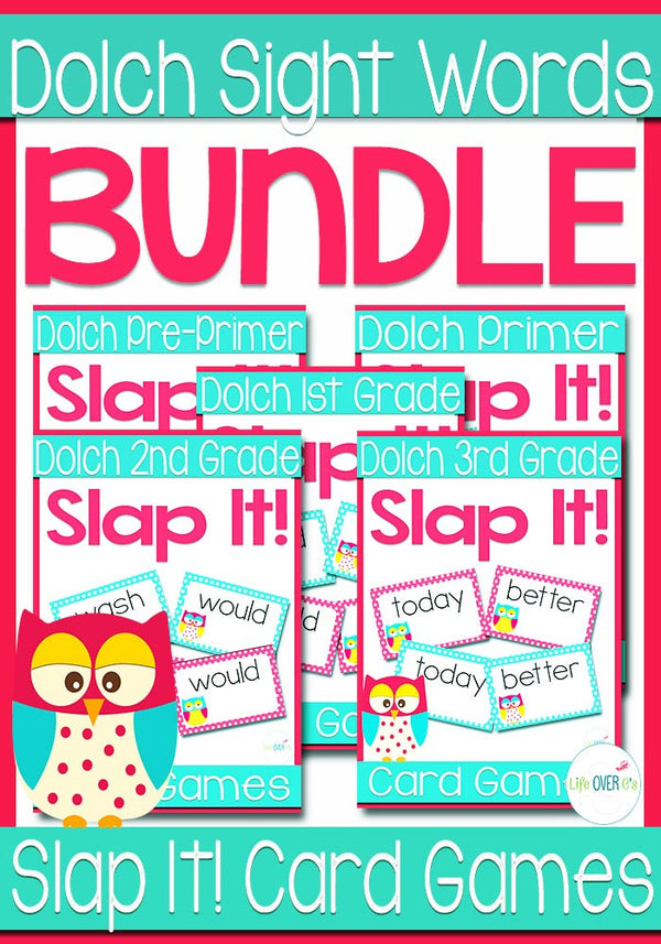 Dolch Sight Words Slap-It! Card Game BUNDLE | lifeovercs