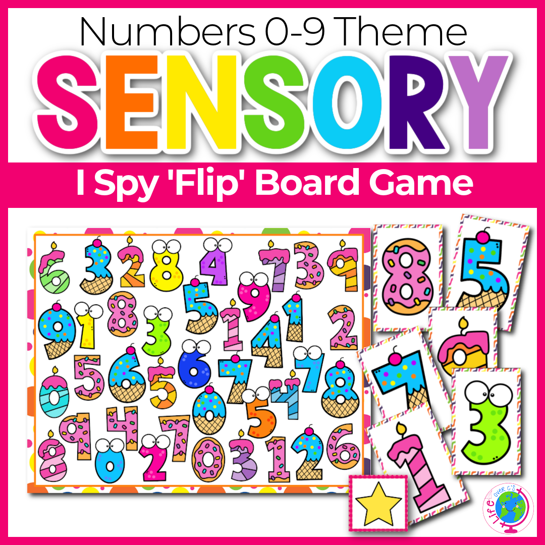 Numbers 0-9 Theme I Spy 'Flip' Board Game – lifeovercs