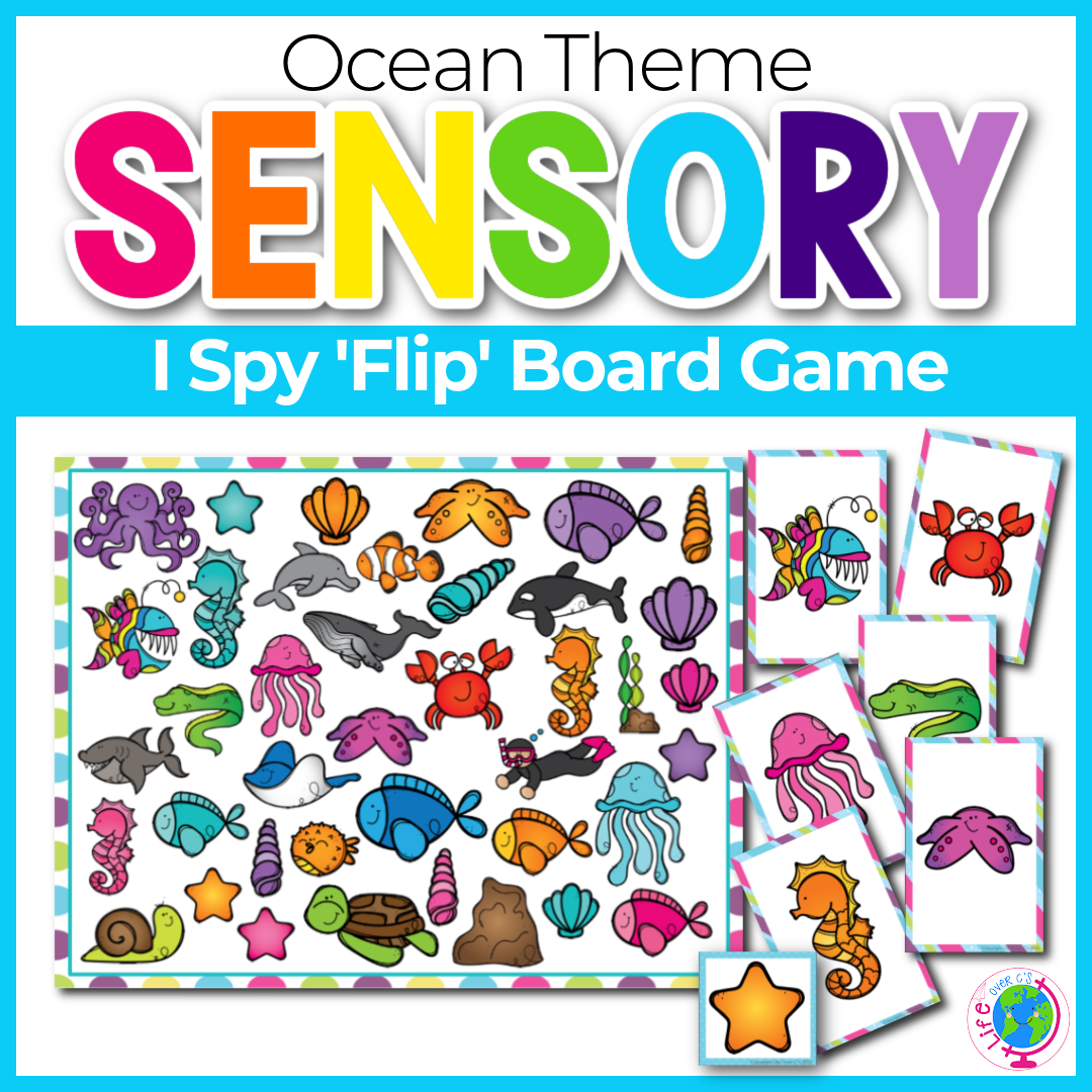 Ocean Animal Theme I Spy 'Flip' Board Game – lifeovercs