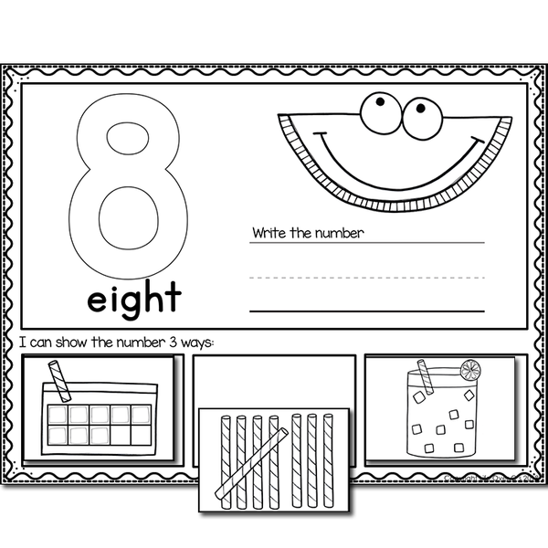1-20 Lemonade Number Recognition Mats | Ten-frames,... | lifeovercs