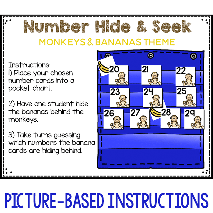 Numbers 0-120 Hide & Seek Pocket Chart Cards | Fish... – lifeovercs