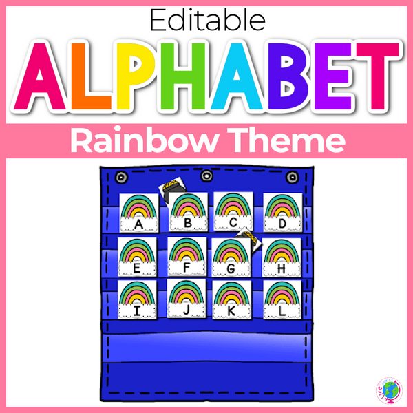 Alphabet Hide & Seek Pocket Chart Cards | Rainbow | lifeovercs