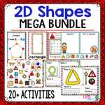 Hands-On 2D Shape Activities BUNDLE for Preschool... | lifeovercs
