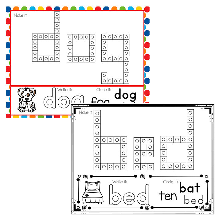 210 Printable CVC Word Mats for Preschool and... – lifeovercs