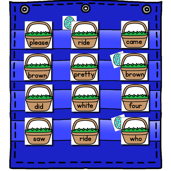 Sight Word Editable Hide & Seek Pocket Chart Cards | Easter Theme ...