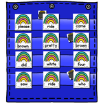 Sight Word Hide & Seek Pocket Chart Cards | Rainbow Theme | lifeovercs